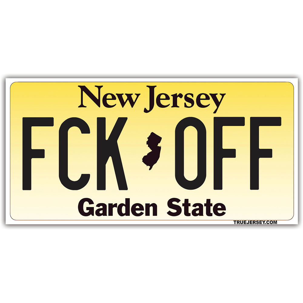 License Plate "FCK OFF" Sticker – True Jersey